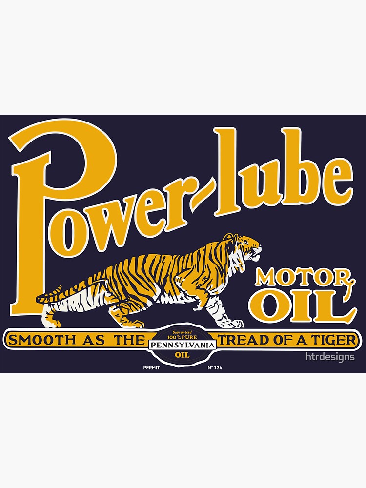 "Power Lube Motor Oil old sign reproduction" Sticker for Sale by ...