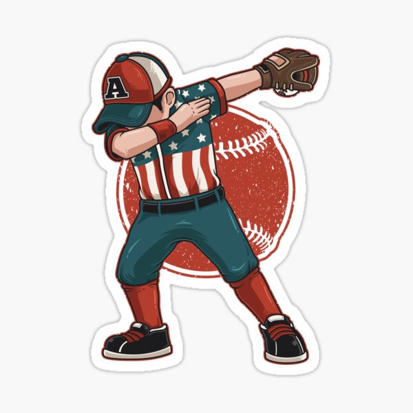 "Dabbing Baseball Player Baller" Sticker for Sale by B-Cubed-Shirts ...