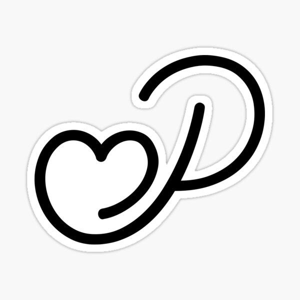 "Love-Heart Letter P" Sticker for Sale by juxtapositionuk | Redbubble