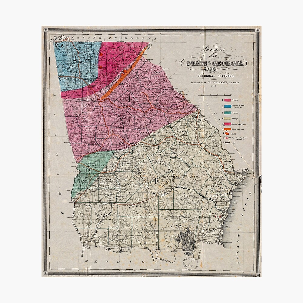 Geological Map Of Georgia Counties