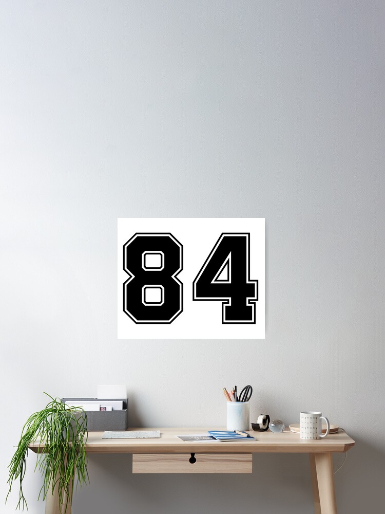 "84 American Football Classic Vintage Sport Jersey Number in black ...