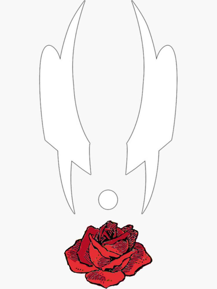 "Grendel Insignia with Red Rose" Sticker by LB1104 | Redbubble