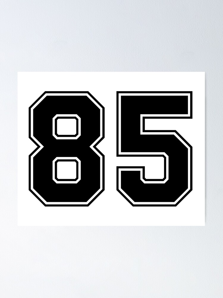 "85 American Football Classic Vintage Sport Jersey Number in black ...