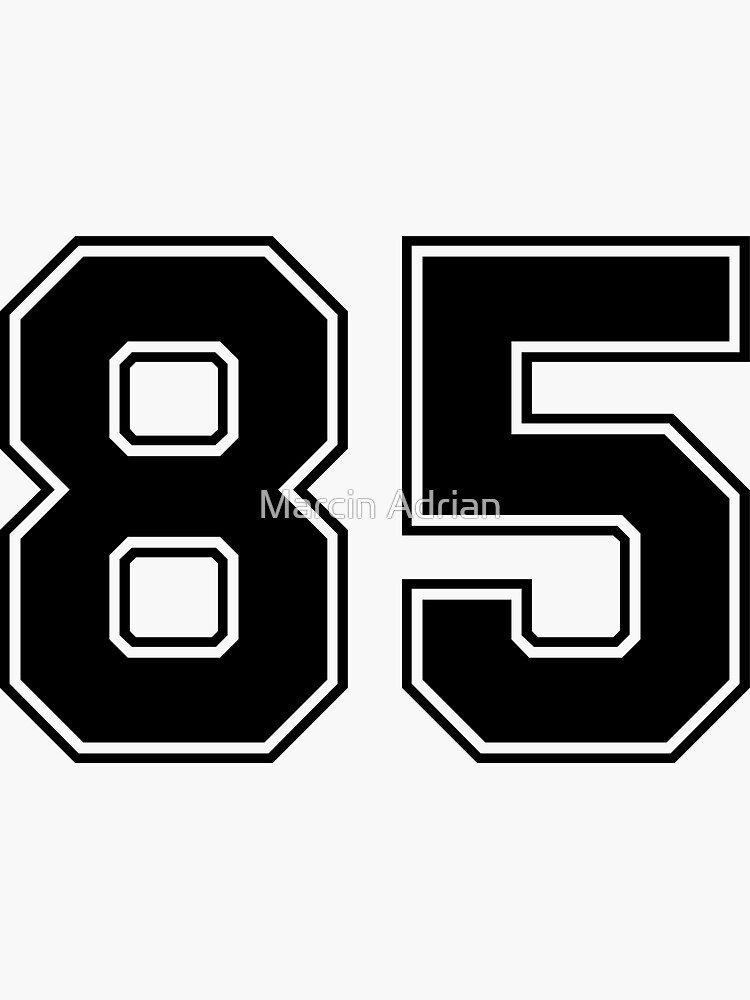 "85 American Football Classic Vintage Sport Jersey Number in black ...