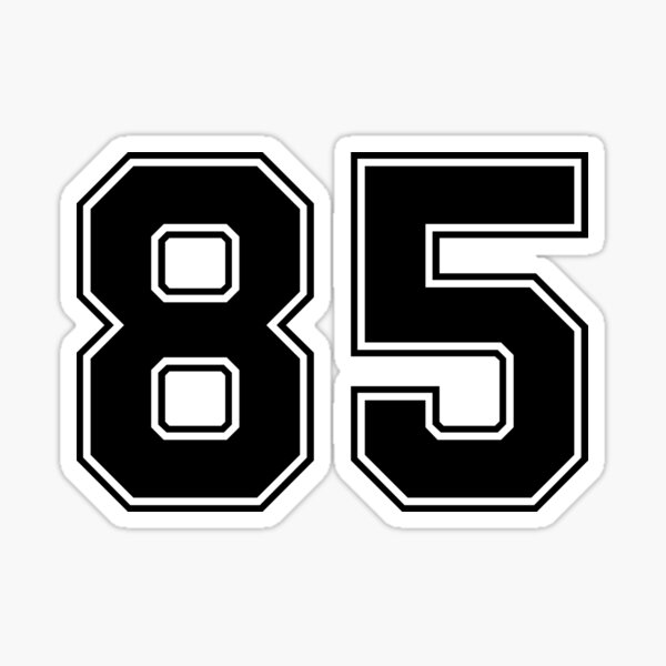 "85 American Football Classic Vintage Sport Jersey Number in black ...