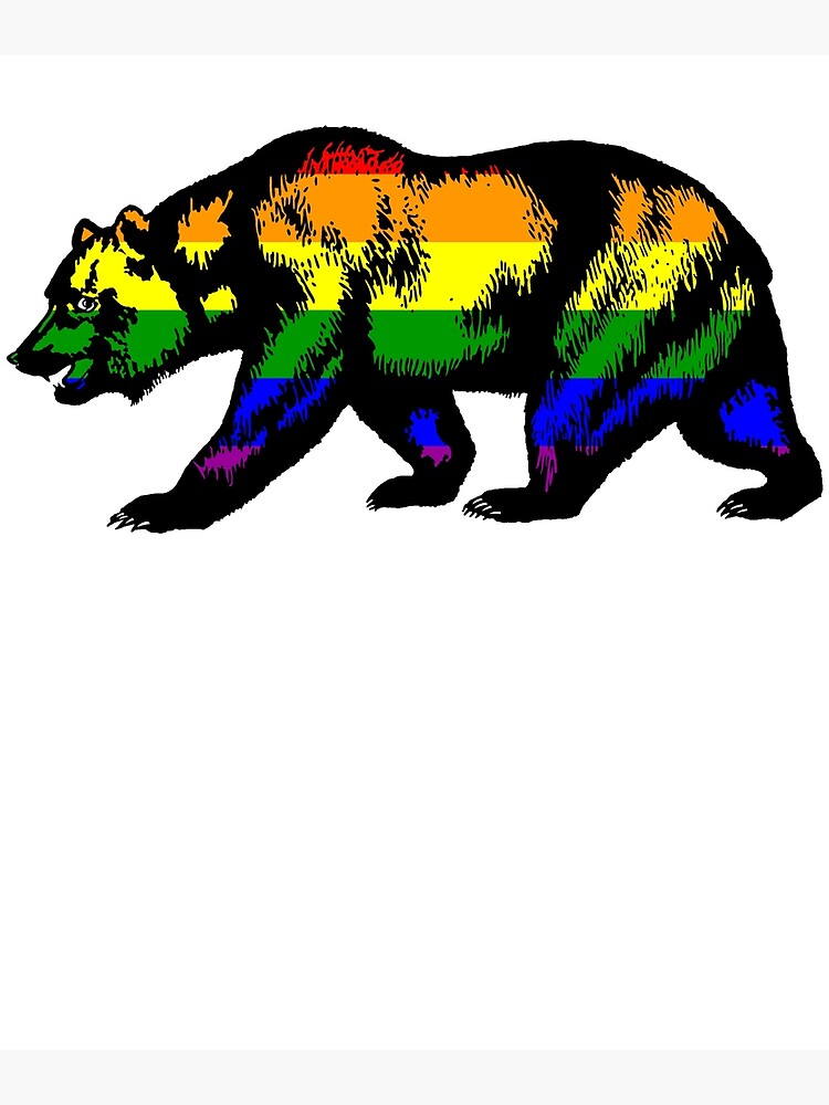 Póster «Bandera de California Orgullo Gay Oso Arco Iris Cali LGBTQ» de ...