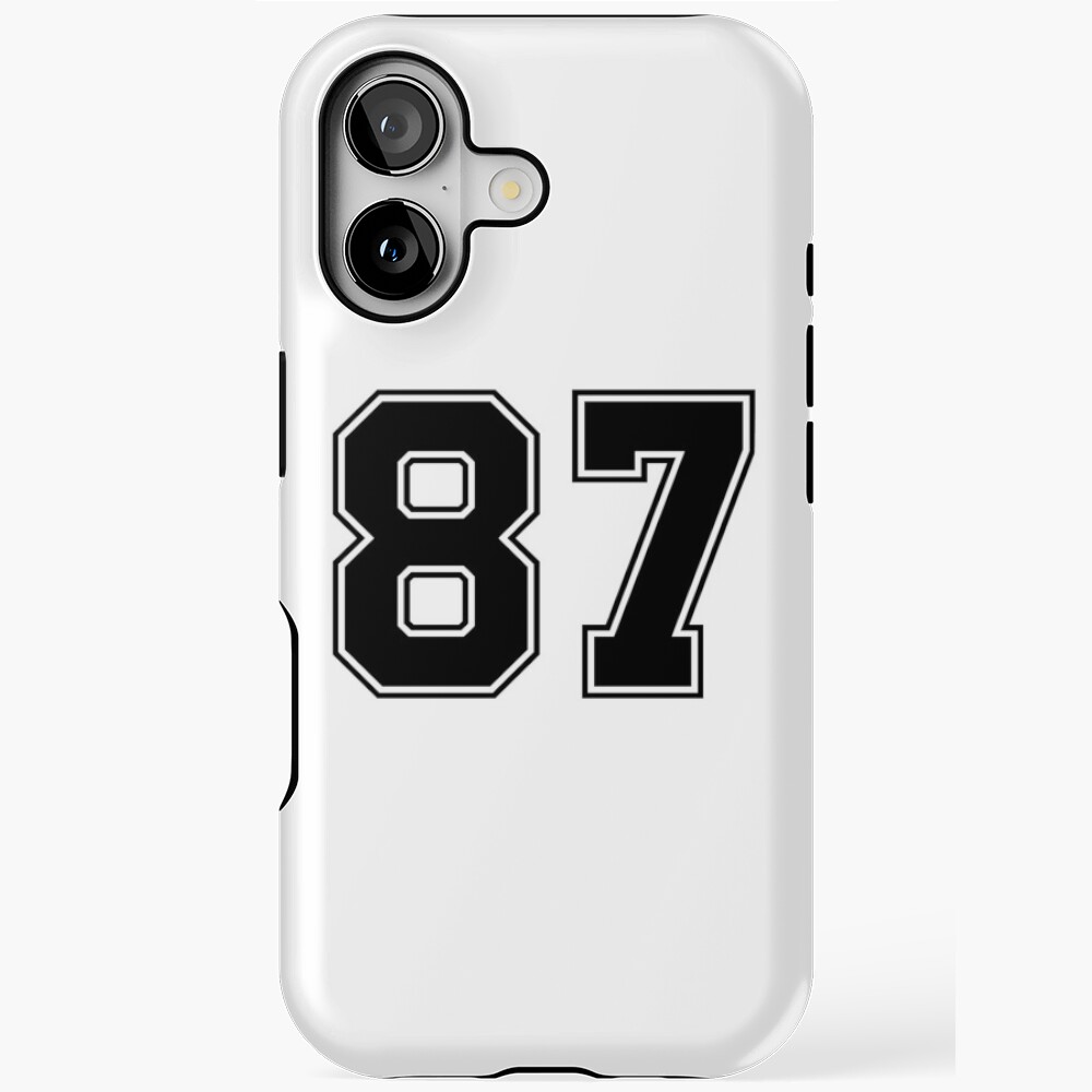"87 American Football Classic Vintage Sport Jersey Number in black ...