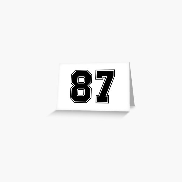 "87 American Football Classic Vintage Sport Jersey Number in black ...