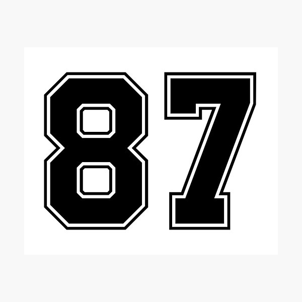 Lámina fotográfica «Número clásico de Jersey del deporte del vintage 87 ...