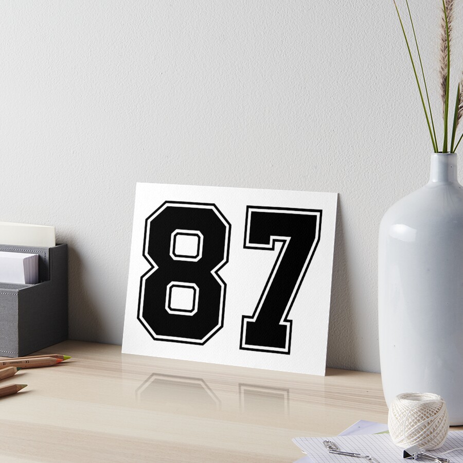 "87 American Football Classic Vintage Sport Jersey Number in black ...