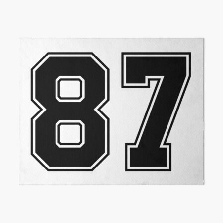 "87 American Football Classic Vintage Sport Jersey Number in black ...