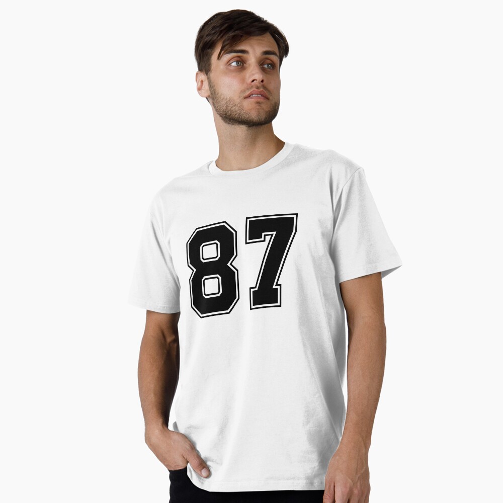 "87 American Football Classic Vintage Sport Jersey Number in black ...