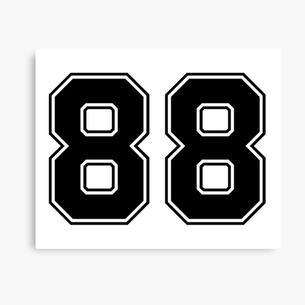"88 American Football Classic Vintage Sport Jersey Number in black ...