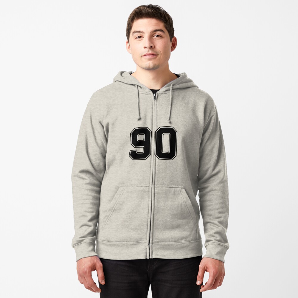 "90 American Football Classic Vintage Sport Jersey Number in black ...