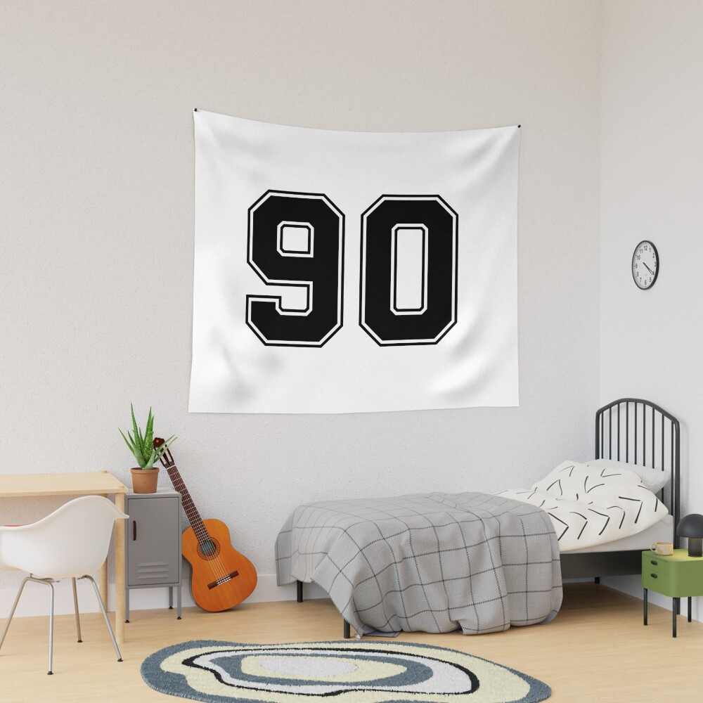 "90 American Football Classic Vintage Sport Jersey Number in black ...