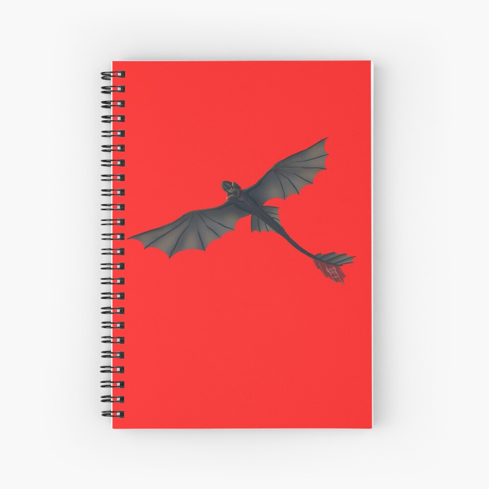 "Toothless and Hiccup - Flying Riding" Spiral Notebook by FalconArt ...