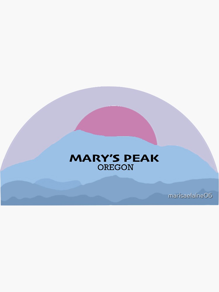 "Mary's Peak " Sticker by marisaelaine06 | Redbubble
