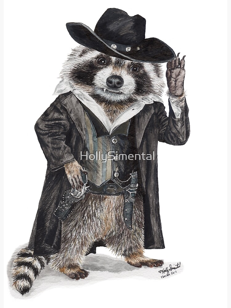 "Raccoon Bandit" Poster by HollySimental | Redbubble