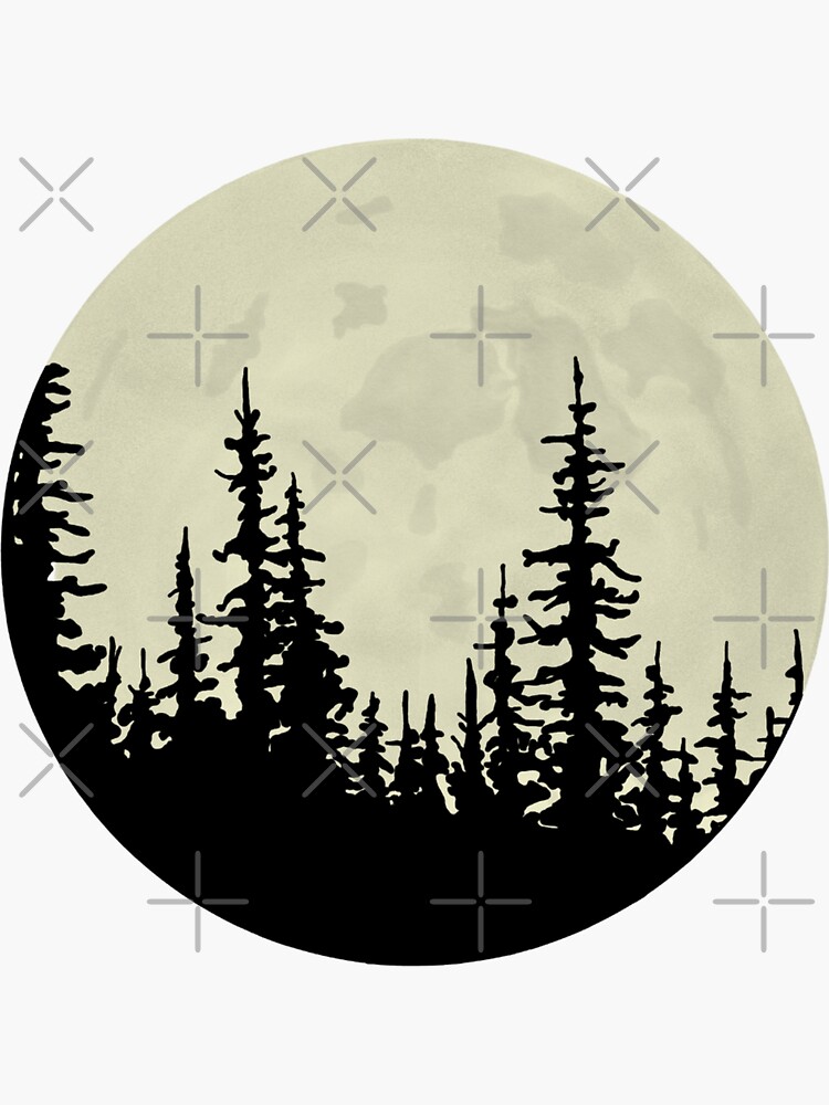 "Forest Moon" Sticker for Sale by ekagj98 | Redbubble