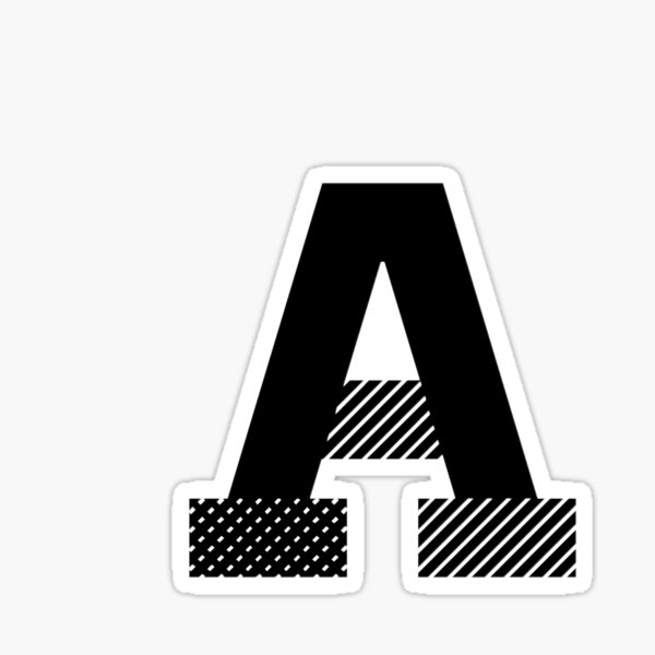 ""A" Letter" Sticker for Sale by bgsmall | Redbubble