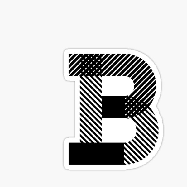 ""B" Letter" Sticker for Sale by bgsmall | Redbubble