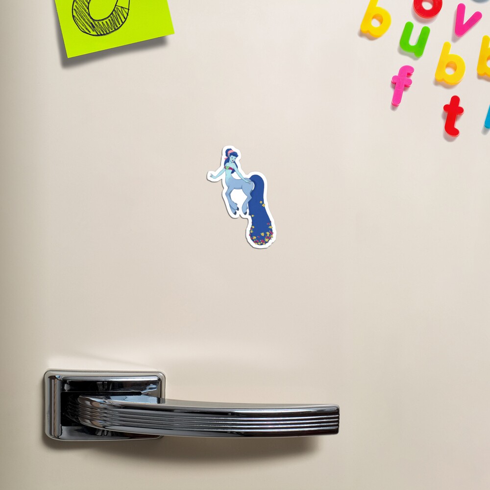 "Blue Centaurette" Sticker for Sale by JayBirdsBrain | Redbubble