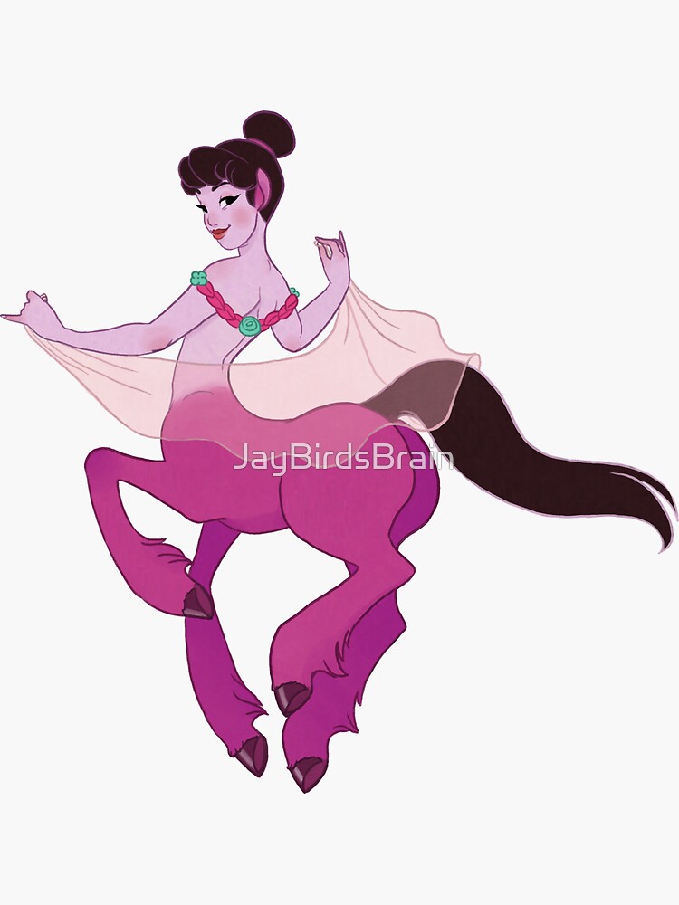 "Purple Centaurette" Sticker for Sale by JayBirdsBrain | Redbubble