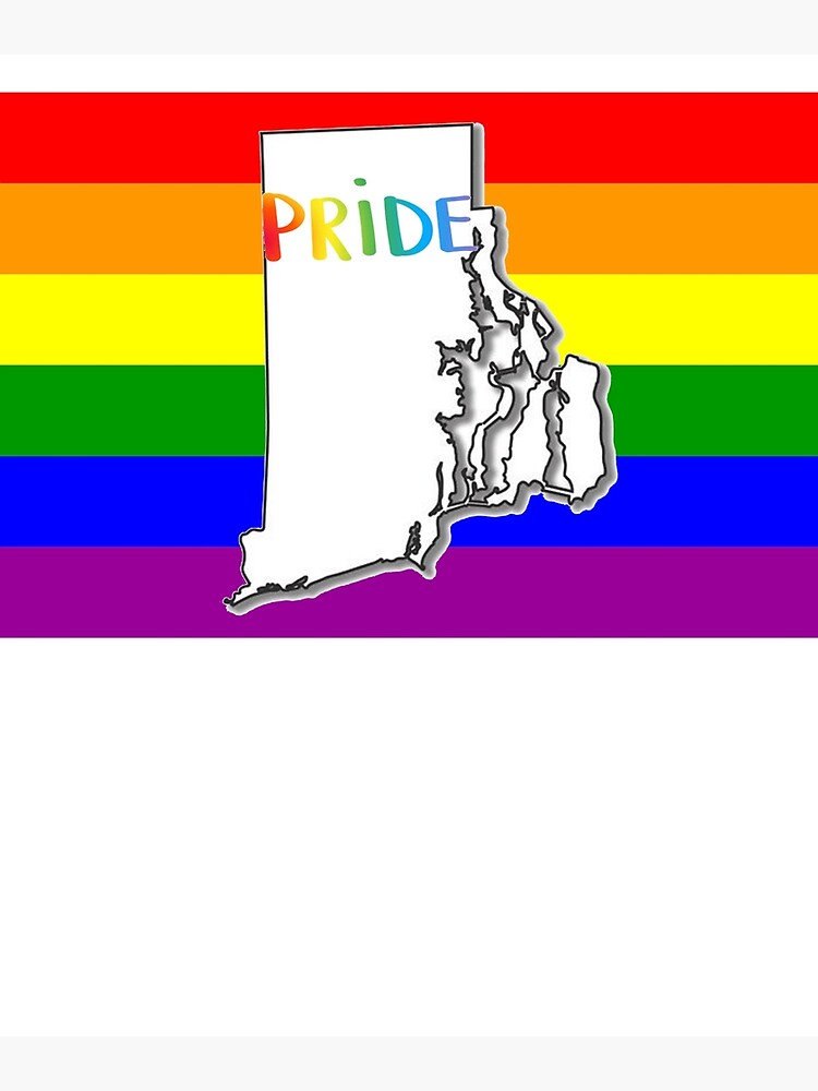 "Rhode Island Gay Pride Shirt - Rhode Island LGBT Rainbow Flag Shirt ...