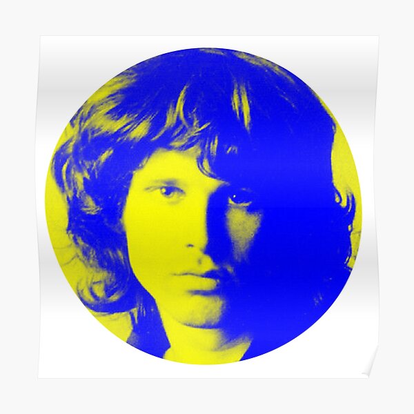 "Doors - Jim Morrison Blue & Yellow " Poster by gehri1tm | Redbubble