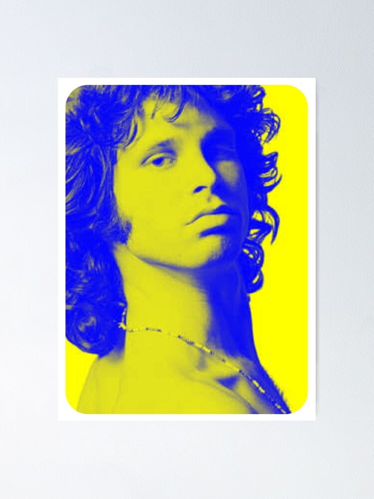 Póster «Puertas - Jim Morrison Blue & Yellow 2» de gehri1tm | Redbubble