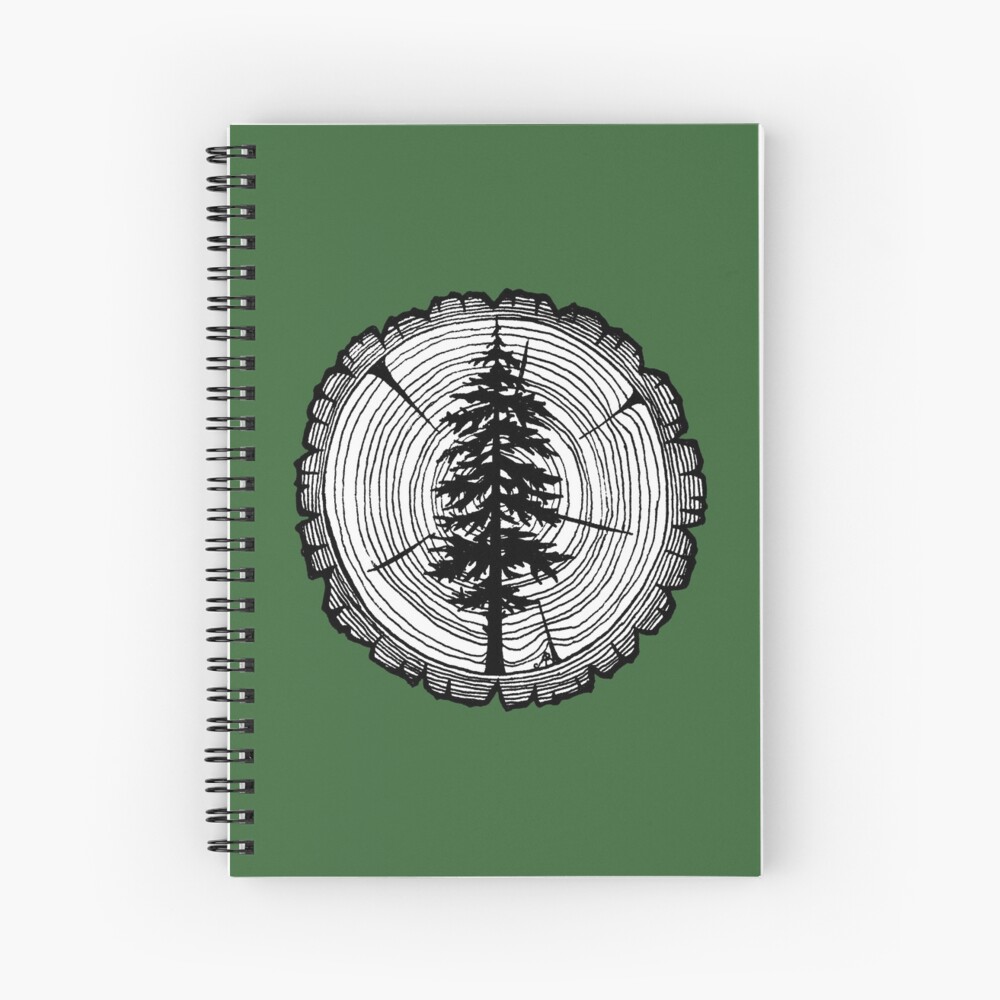 "Sitka Tree Silhouette - Original pen and ink illustrated design ...