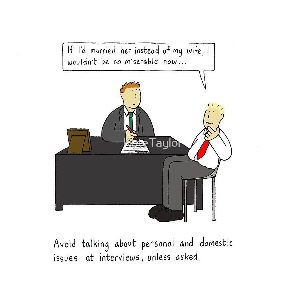 "Job Interview Cartoon Humor" by KateTaylor | Redbubble