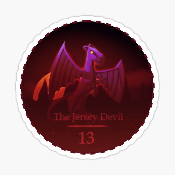"The Jersey Devil" Sticker by tinydanceman | Redbubble