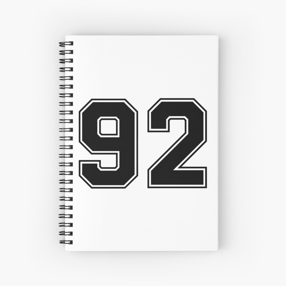 "92 American Football Classic Vintage Sport Jersey Number in black ...