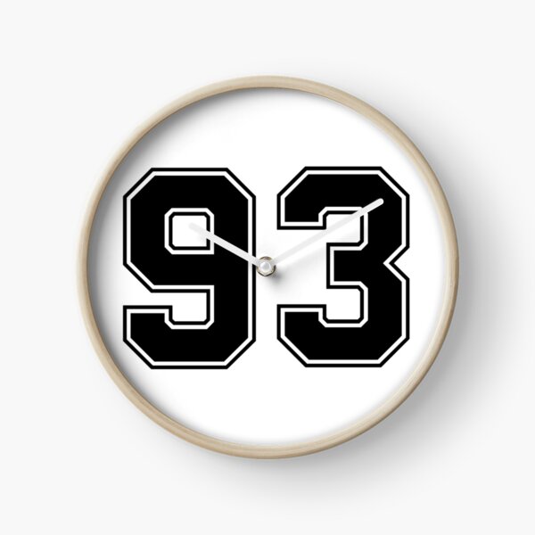 "93 American Football Classic Vintage Sport Jersey Number in black ...