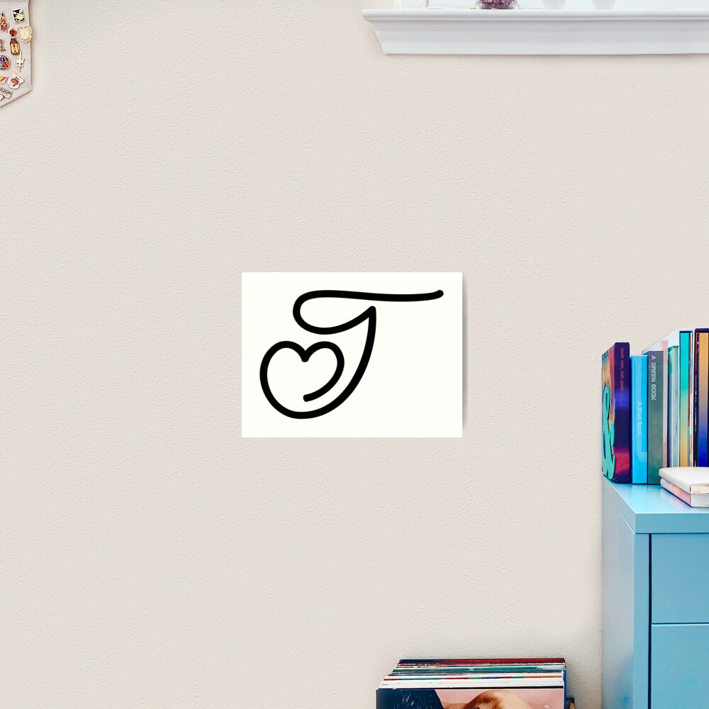 "Love-Heart Letter T" Art Print by juxtapositionuk | Redbubble