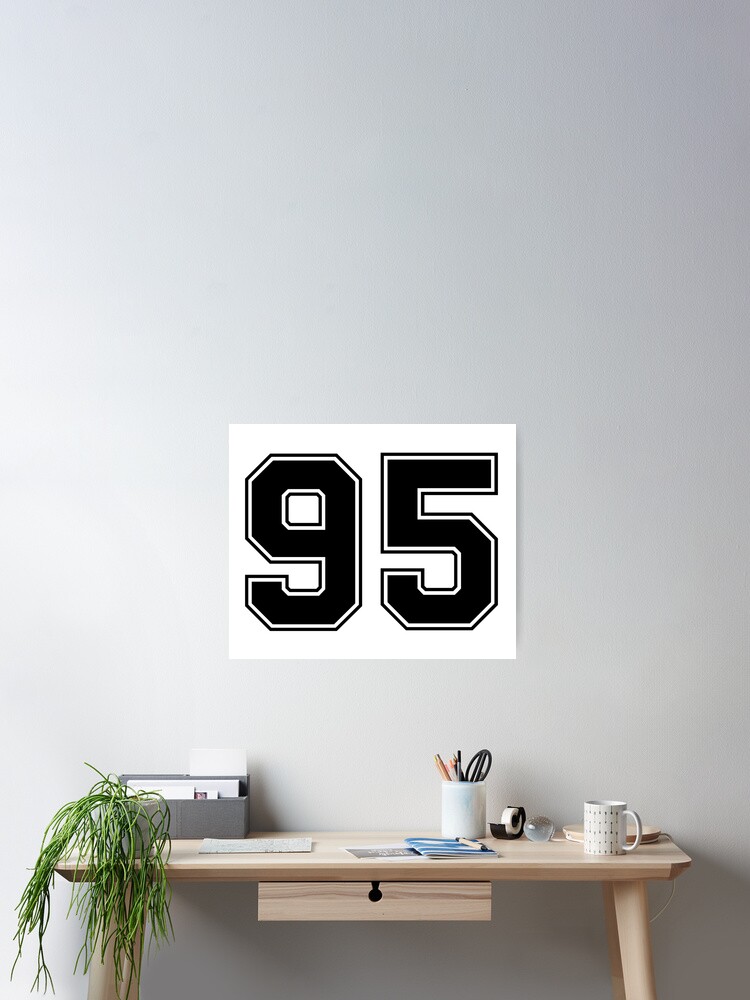 "95 American Football Classic Vintage Sport Jersey Number in black ...