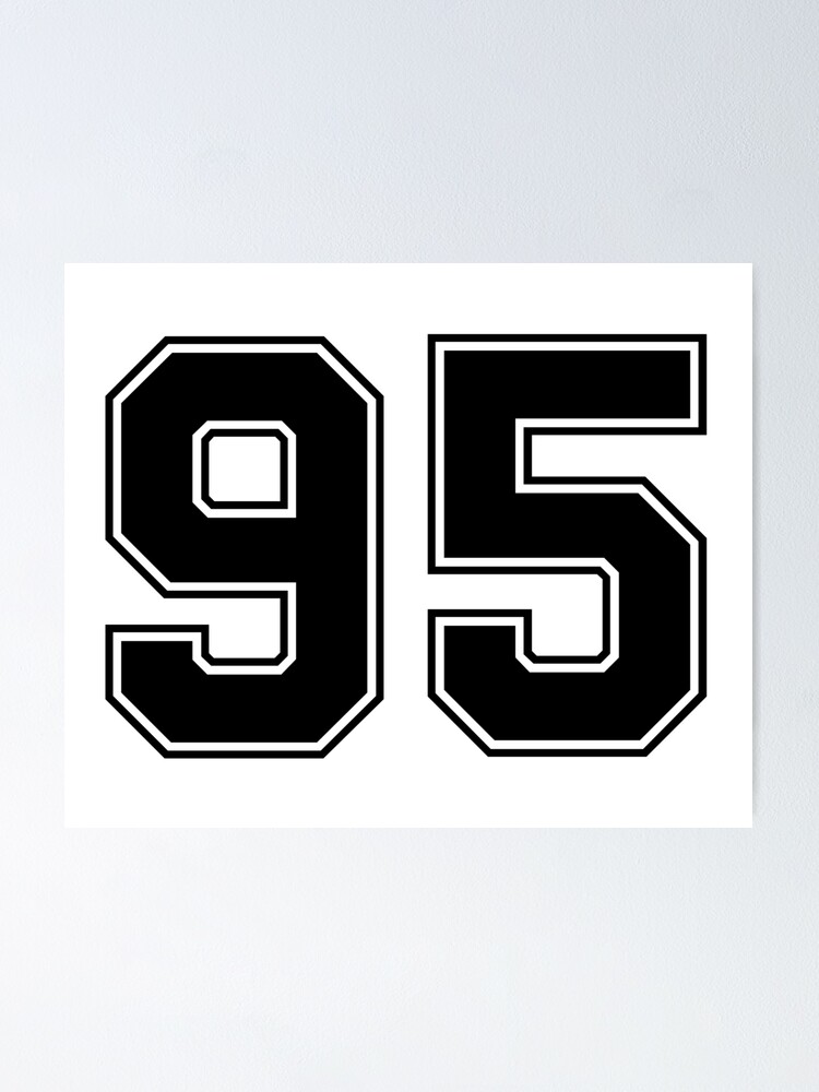 "95 American Football Classic Vintage Sport Jersey Number in black ...