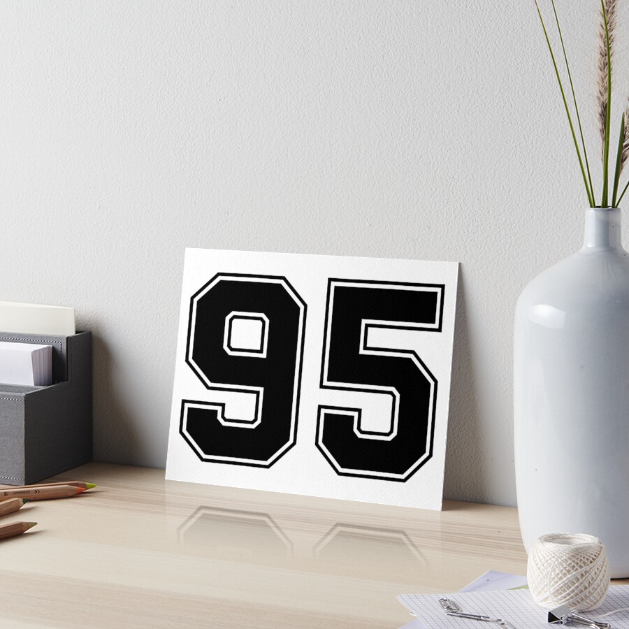 "95 American Football Classic Vintage Sport Jersey Number in black ...