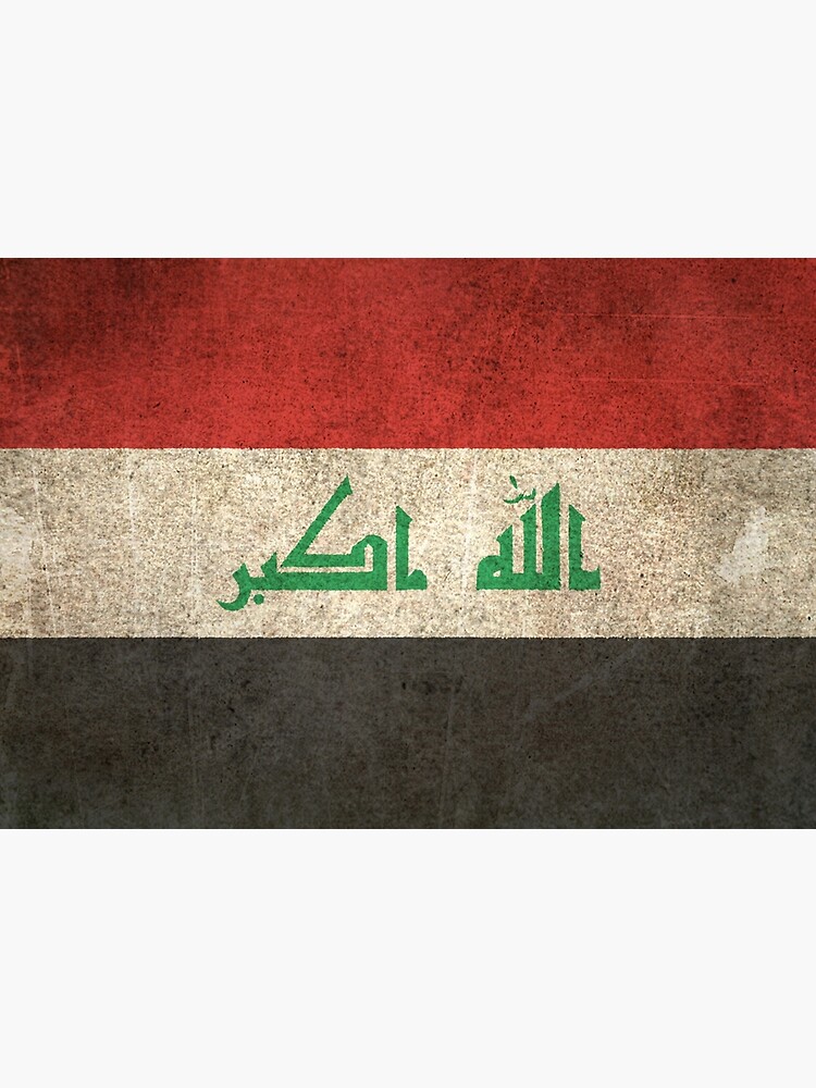 "Old and Worn Distressed Vintage Flag of Iraq" Art Print for Sale by ...