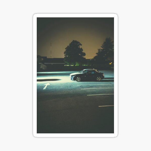 "Car Park at Night 01" Sticker for Sale by richardnixon1 | Redbubble