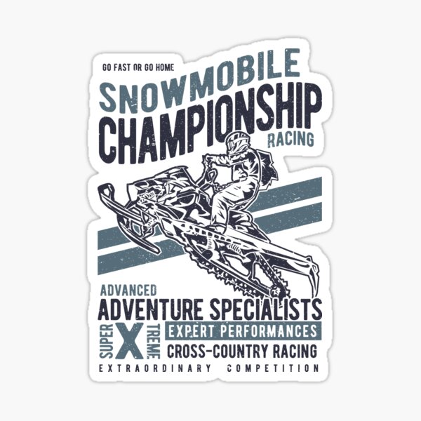 "Snowmobile Championship" Sticker by offroadstyles | Redbubble