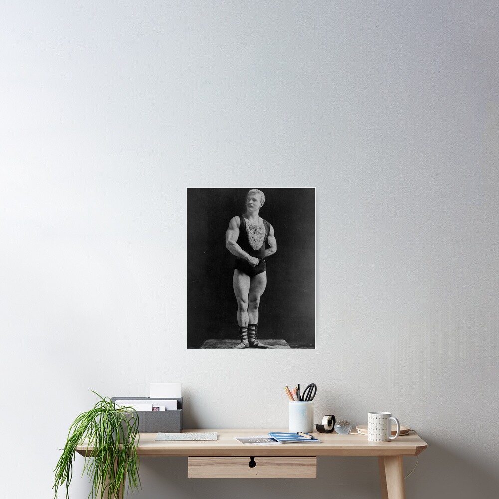 " Vintage Bodybuilding Sandow Pose " Poster for Sale by knightsydesign ...