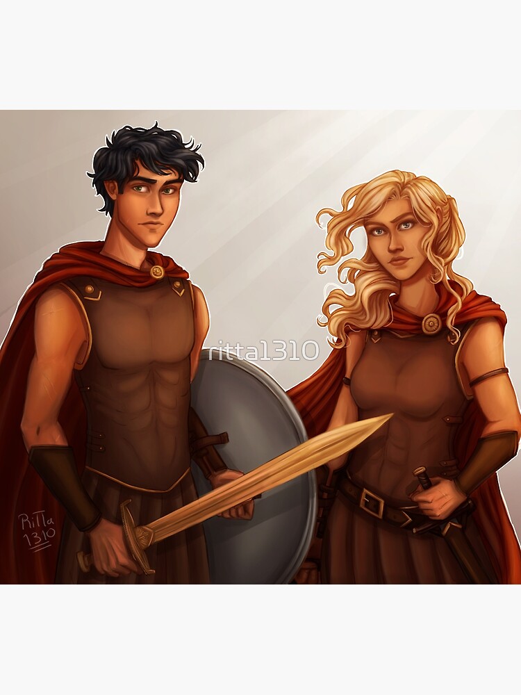 "Greek Armour Percabeth" Poster for Sale by ritta1310 | Redbubble