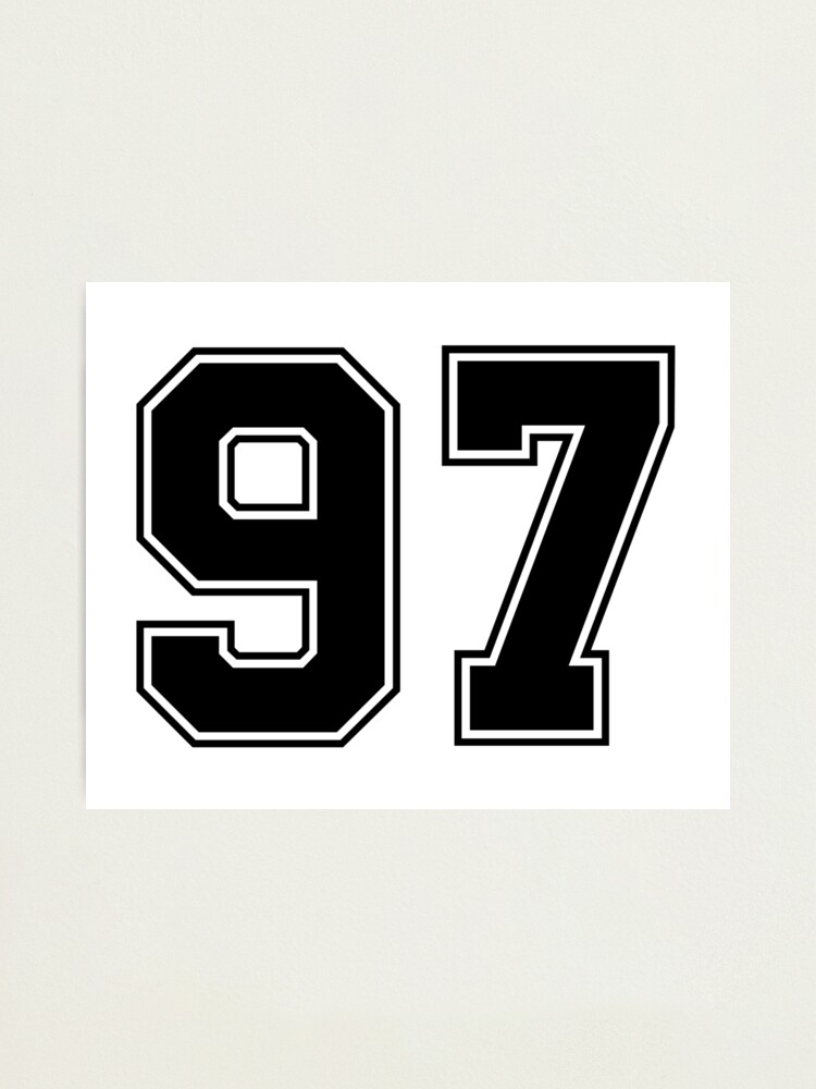 "97 American Football Classic Vintage Sport Jersey Number in black ...