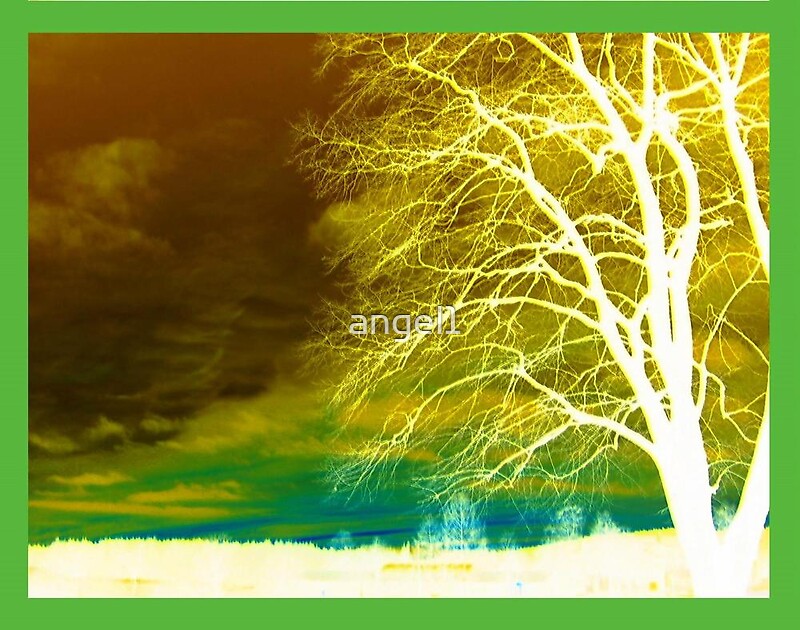 "Abstract Green Tree Inversion" by angel1 | Redbubble