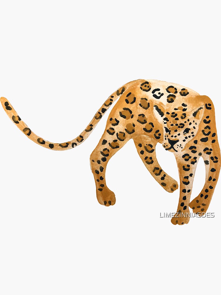 "Jaguar Animal Print" Sticker for Sale by LIMEZINNIASDES | Redbubble