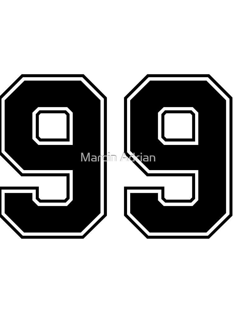 "99 American Football Classic Vintage Sport Jersey Number in black ...