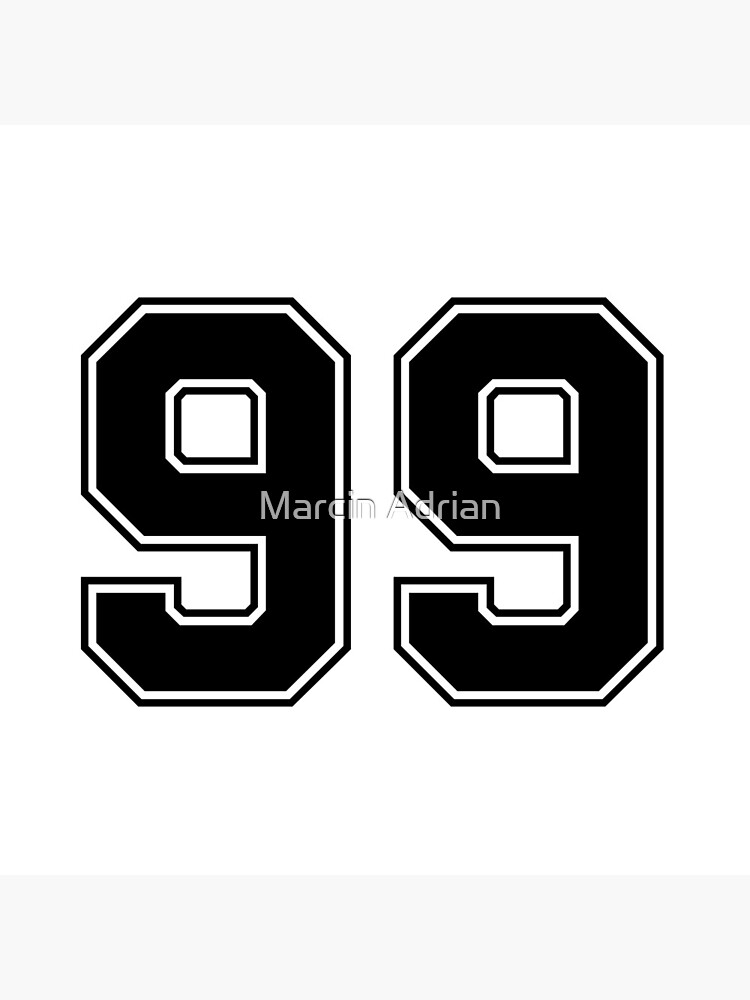"99 American Football Classic Vintage Sport Jersey Number in black ...