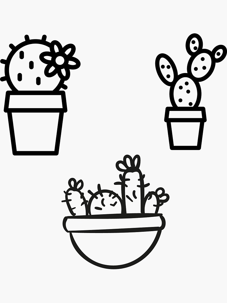 "Cactus Cute Cacti Pattern Illustration Simple Tumblr Aesthetic ...